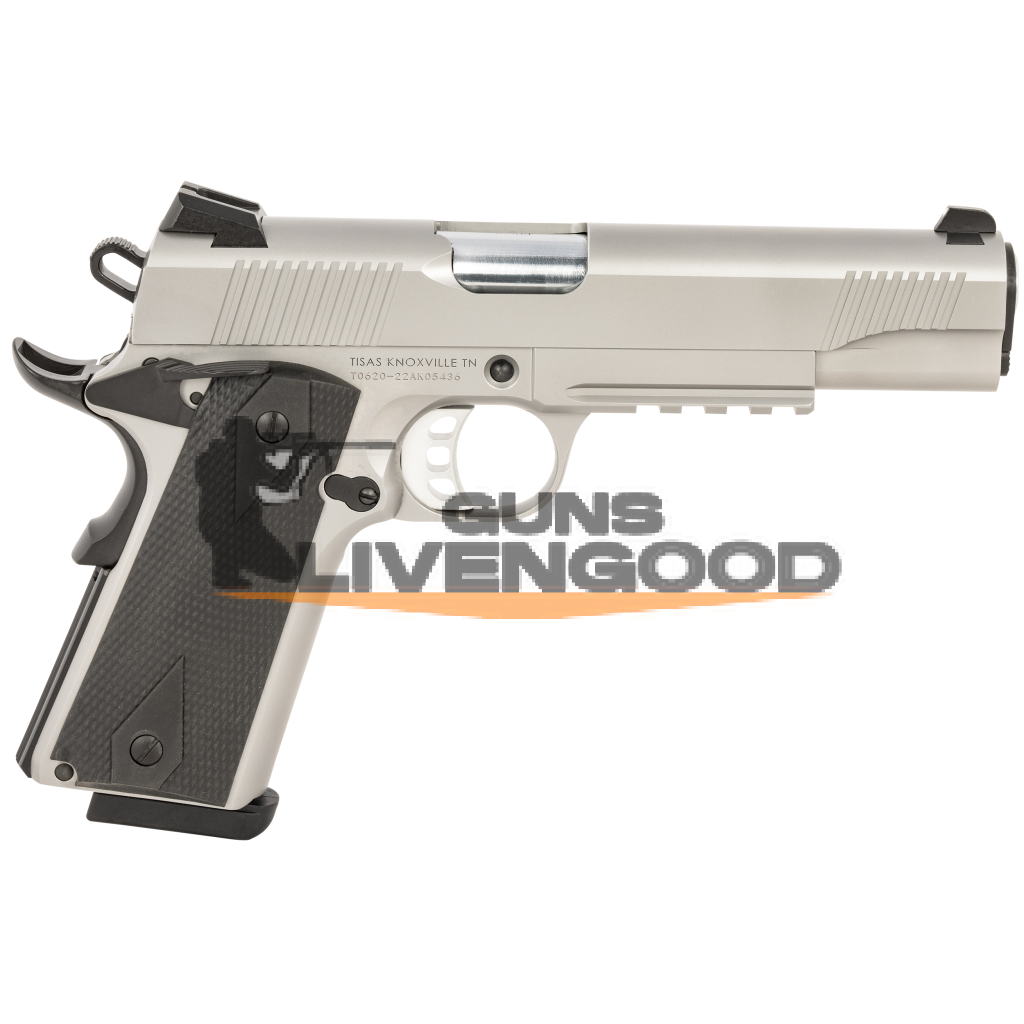 Tisas 1911 Duty Stainless .45 ACP 5" Barrel 8-Rounds Picatinny Rail ...