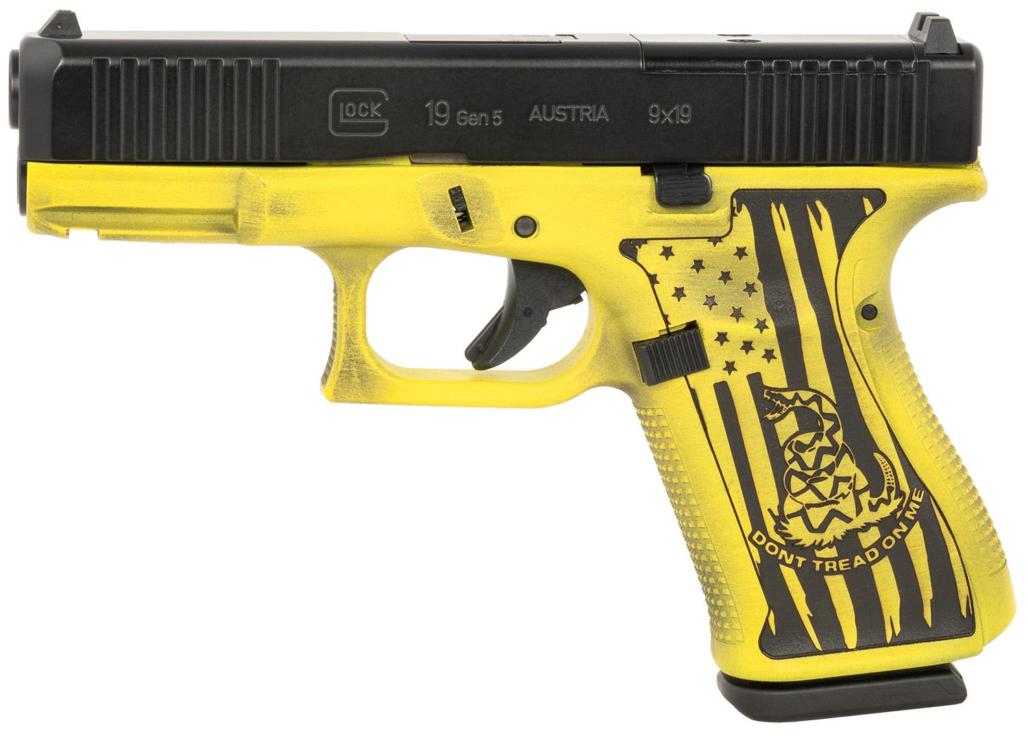 Glock 19 Gen5 MOS "Gasdon Flag" Yellow 9mm 4.02" Barrel 15-Rounds ...