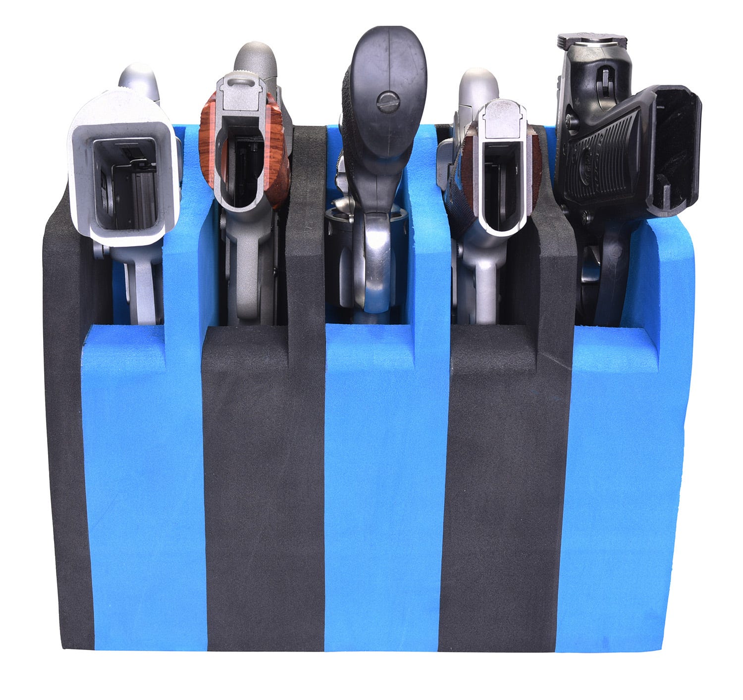 G-Outdoors Foam Pistol Cradle Blue / Black 5 Pistols - LIVENGOOD GUNS