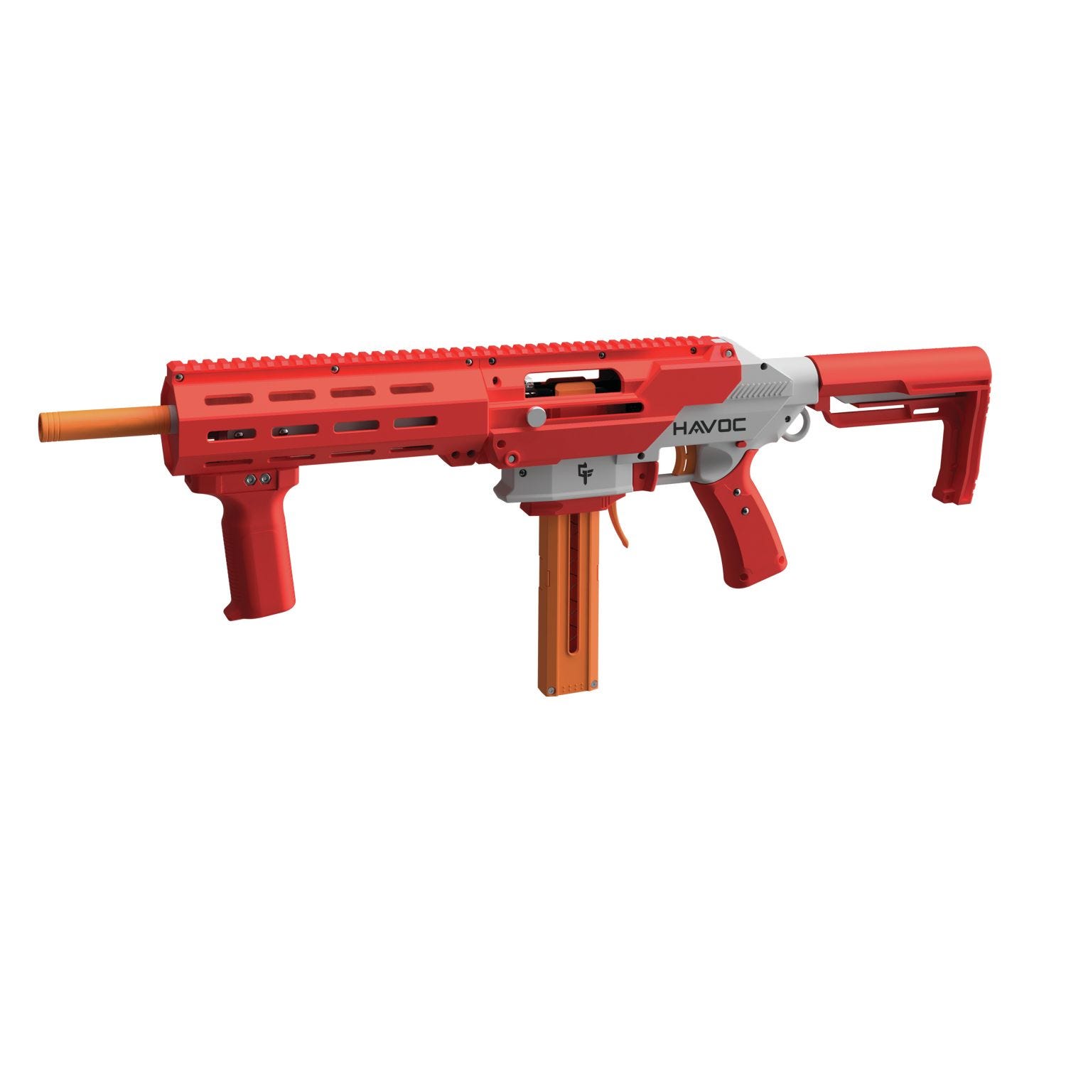 Game Face Havoc Prime Spring Powered Foam Dart Blaster Red 15-Rounds ...