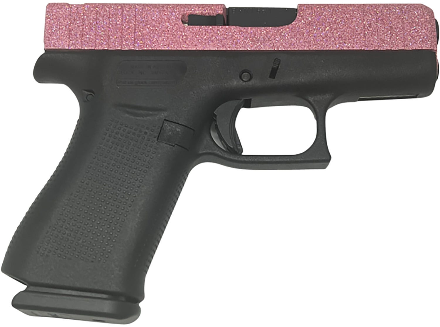Glock G43X MOS Pink Glitter 9mm 3.4" Barrel 10-Rounds - LIVENGOOD GUNS
