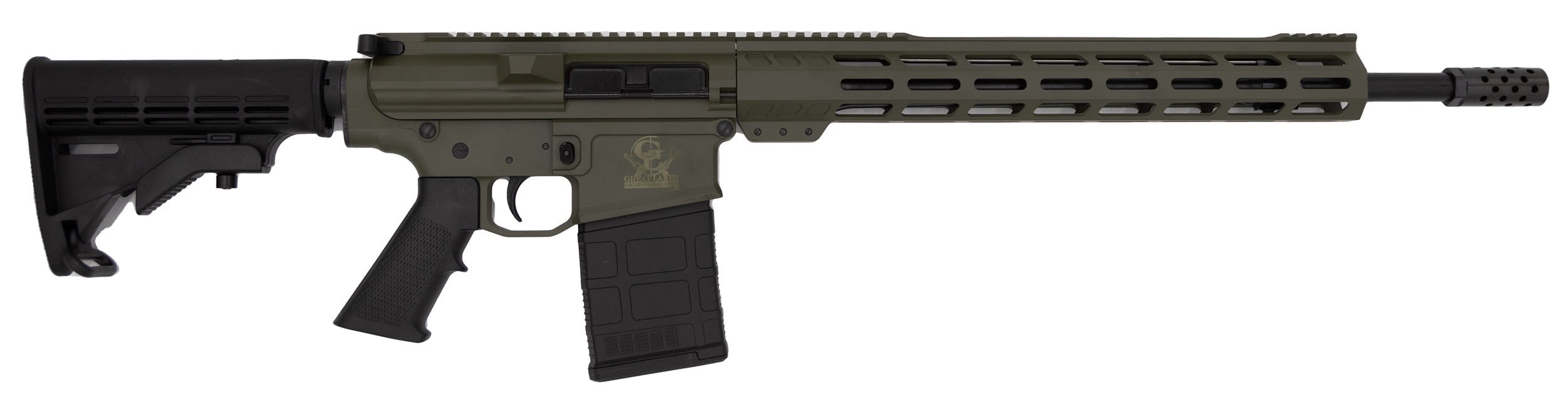 Great Lakes Firearms and Ammunition AR-10 OD Green .308 Win 18" Barrel ...