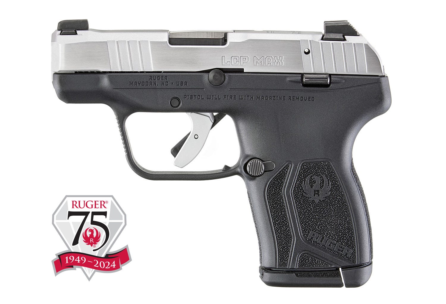 Ruger LCP Max 75th Anniversary Black / Stainless .380 ACP 2.8" Barrel ...