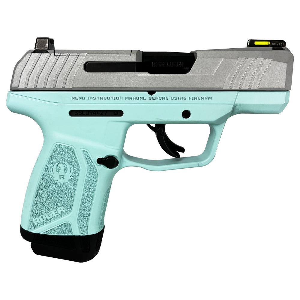 Ruger Max-9 Pro "Tiffany Blue/Crushed Silver" 9mm 3.2" Barrel 12-Rounds ...