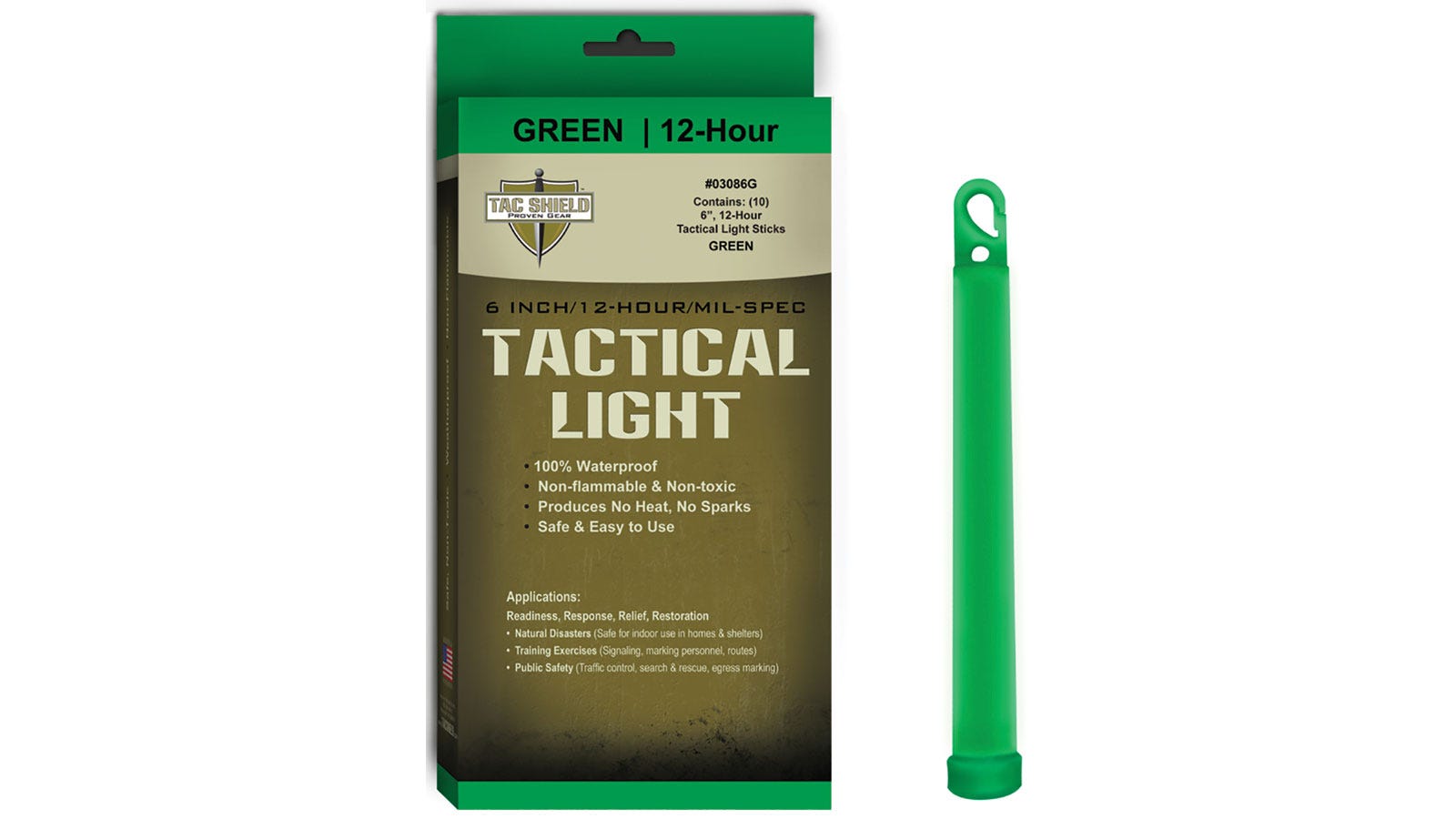 Tac Shield GREEN TACTICAL 12 HOUR - LIVENGOOD GUNS