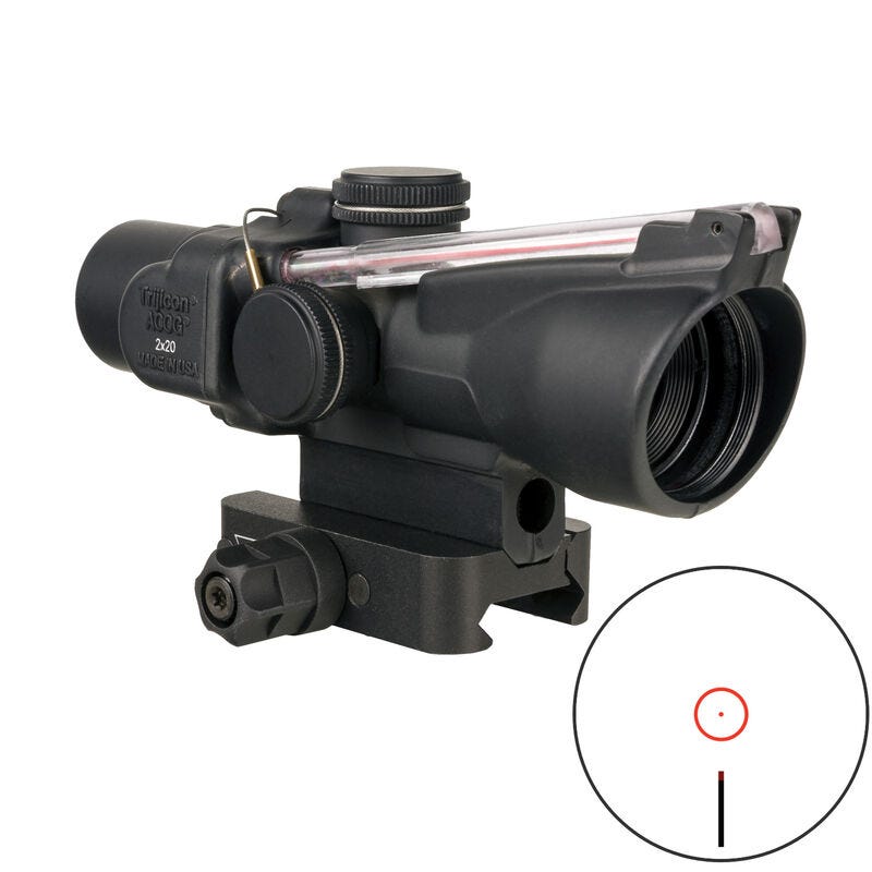 Trijicon 2x20 Compact ACOG Scope Red RTR 9mm PCC Reticle with Q-LOC ...