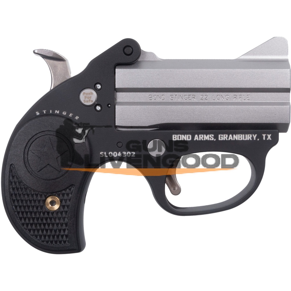 Bond Arms Stinger Black / Stainless .22 LR 3" Barrel 2-Rounds ...