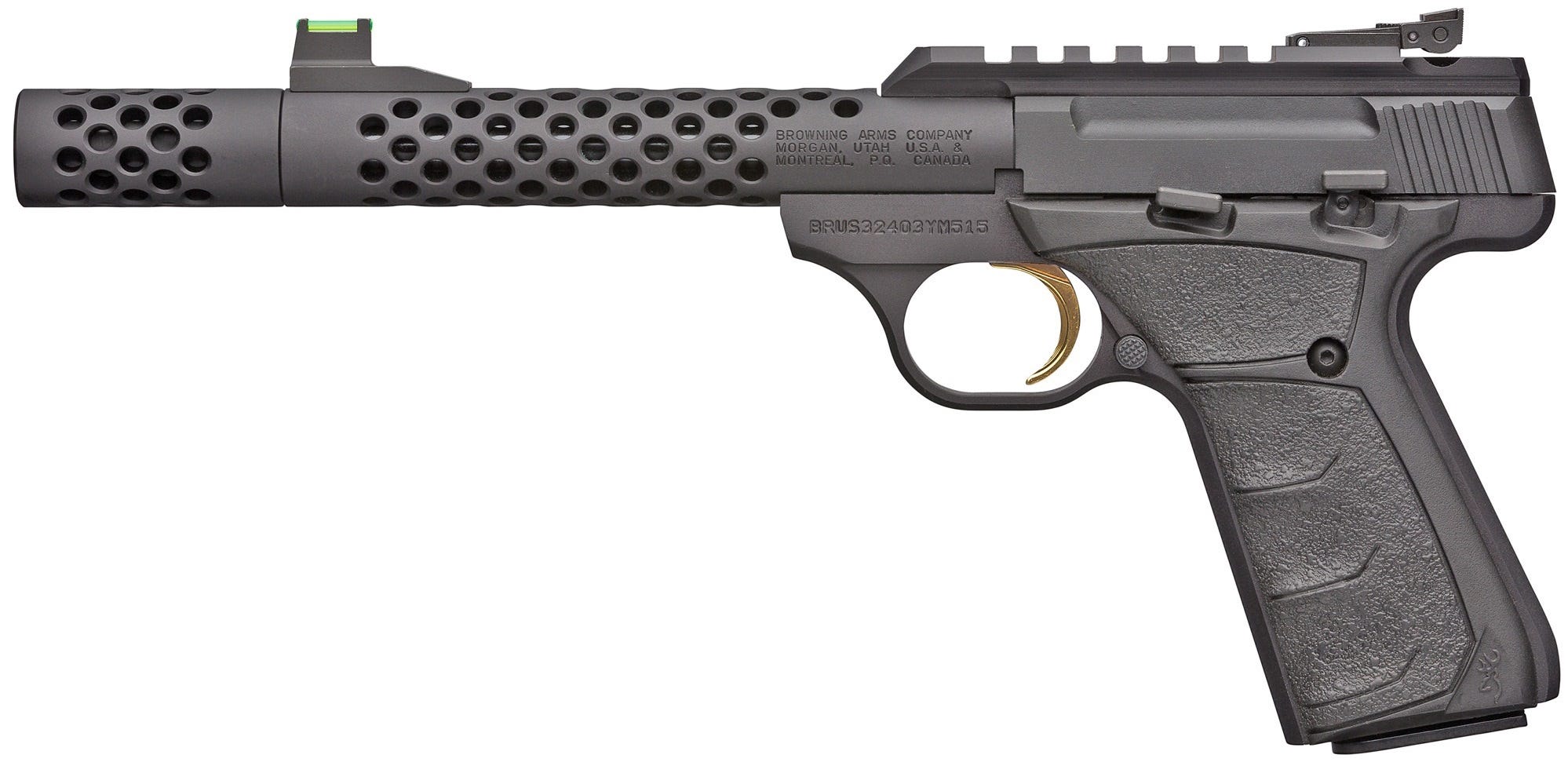 Browning Buck Mark Plus Vision .22 LR 5.9" Barrel 10-Rounds Fiber Optic ...