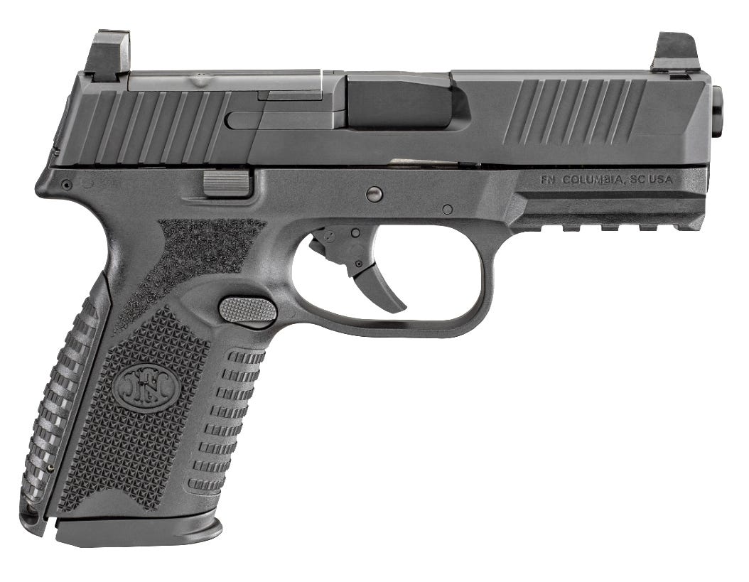 FN 509 Midsize MRD 9MM 4" Barrel 15 RD All Black Co-Witness Iron Sights ...