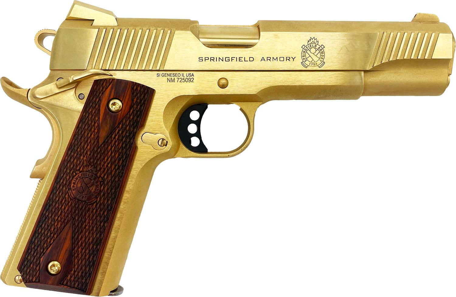 Springfield 1911 Loaded 24 Carat Gold .45ACP 5-inch 7rd LivenGood ...