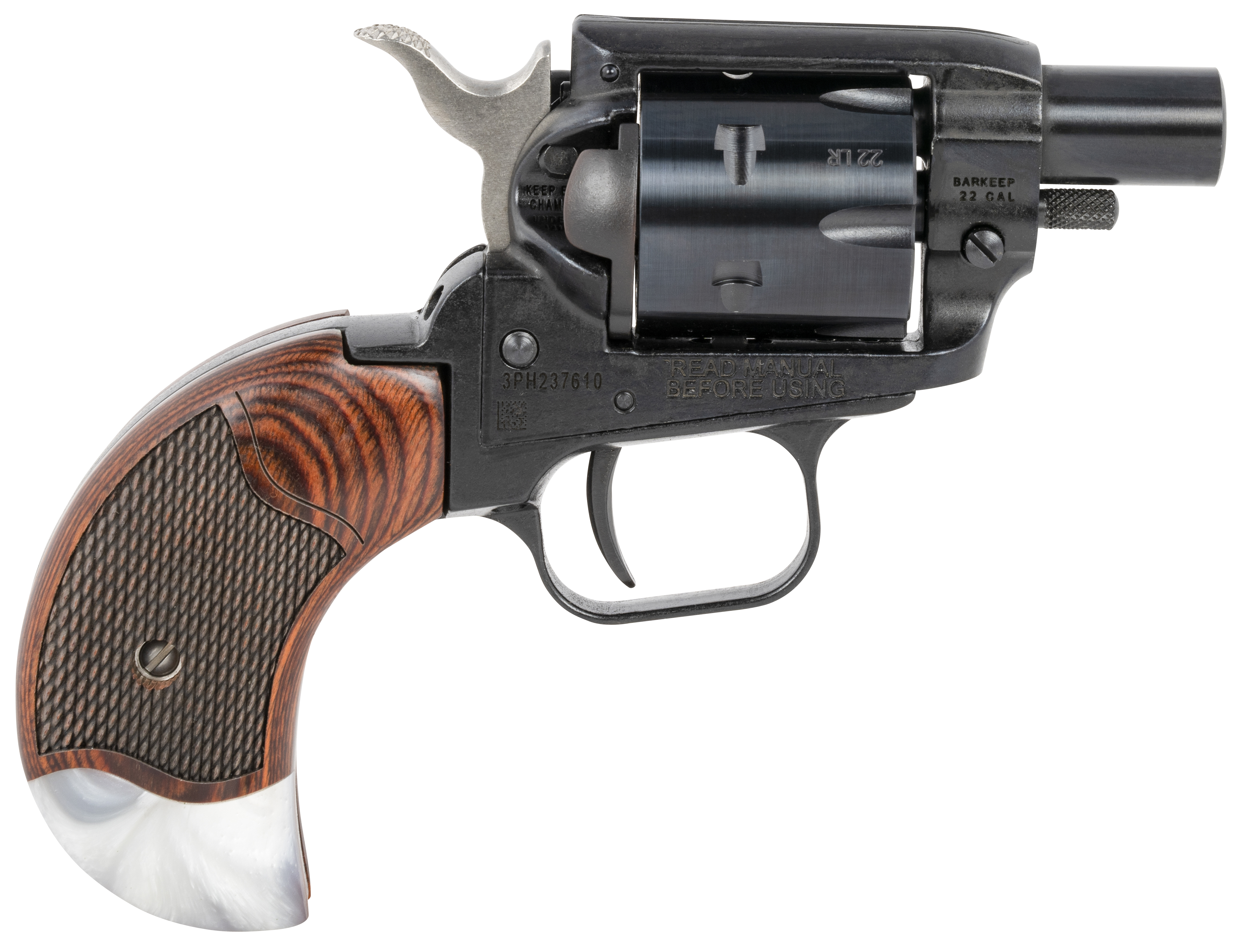 Heritage Firearms Barkeep .22 LR 1.68" Barrel 6-Rounds Rosewood / Pearl ...