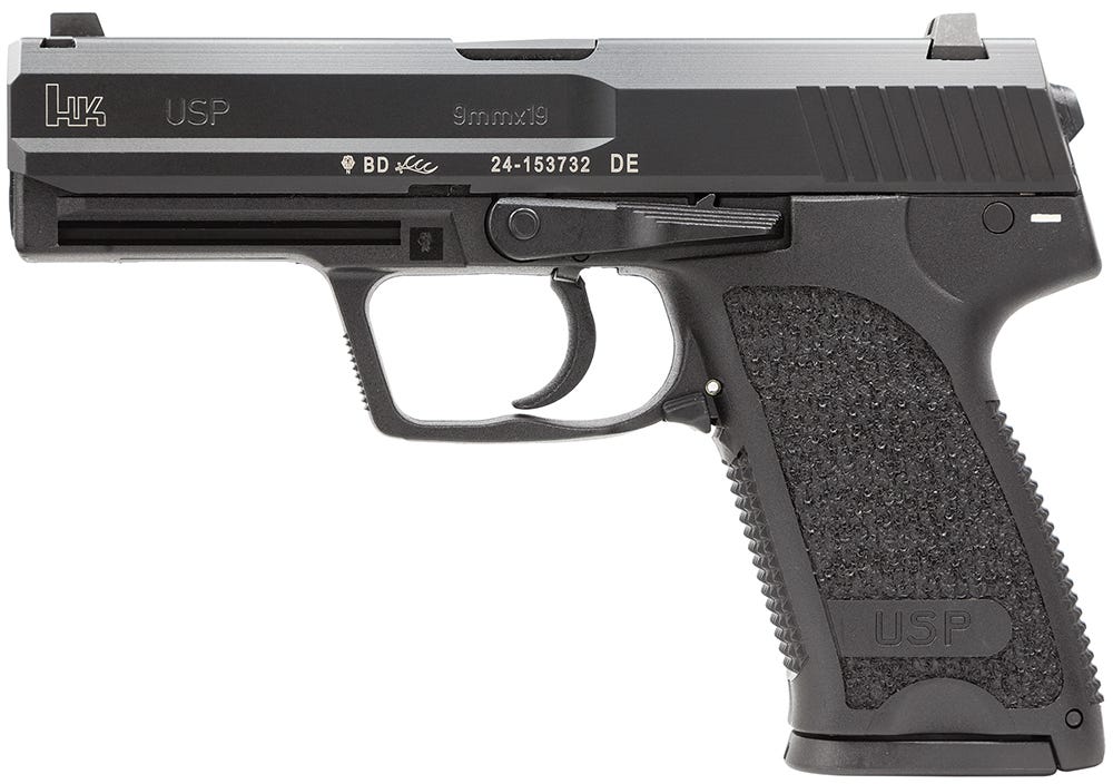 Heckler and Koch USP V7 LEM 9mm 4.25" Barrel 15-Rounds Night Sights ...