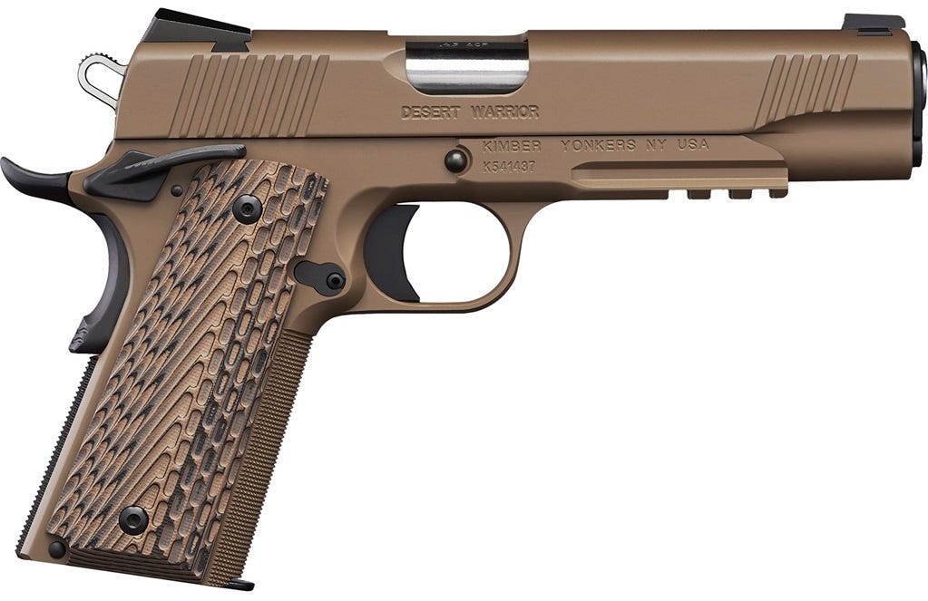 Kimber Desert Warrior Desert Tan .45 ACP 5" Barrel 7-Rounds - LIVENGOOD ...