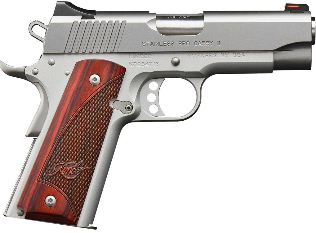 Kimber Pro Carry II Stainless .45 ACP 4" Barrel 7-Rounds Fixed Sights ...