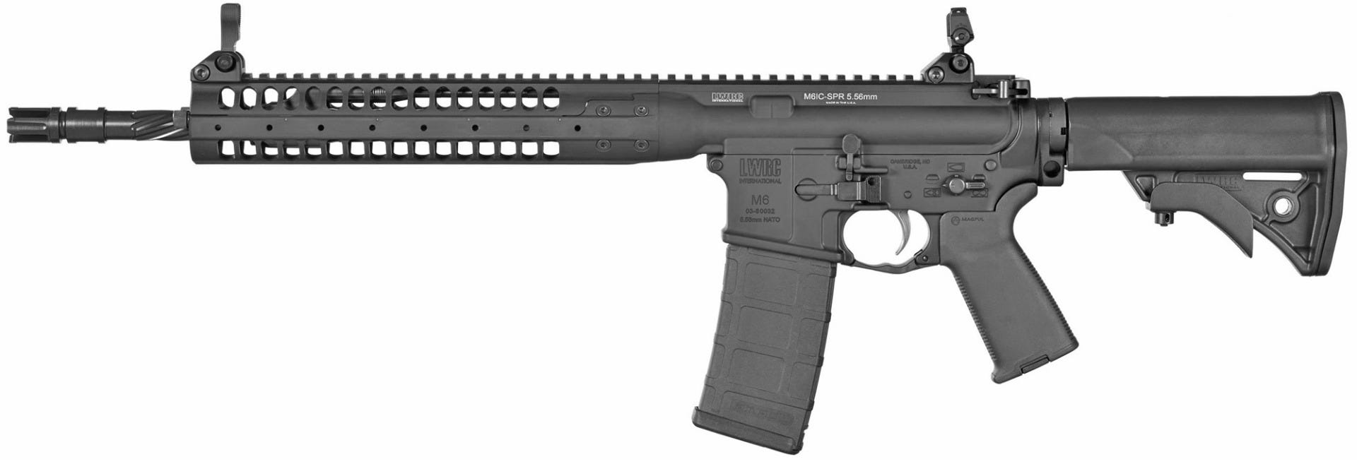 LWRC Individual Carbine SPR 5.56 NATO 16.1" Barrel 30-Rounds Flip-Up ...