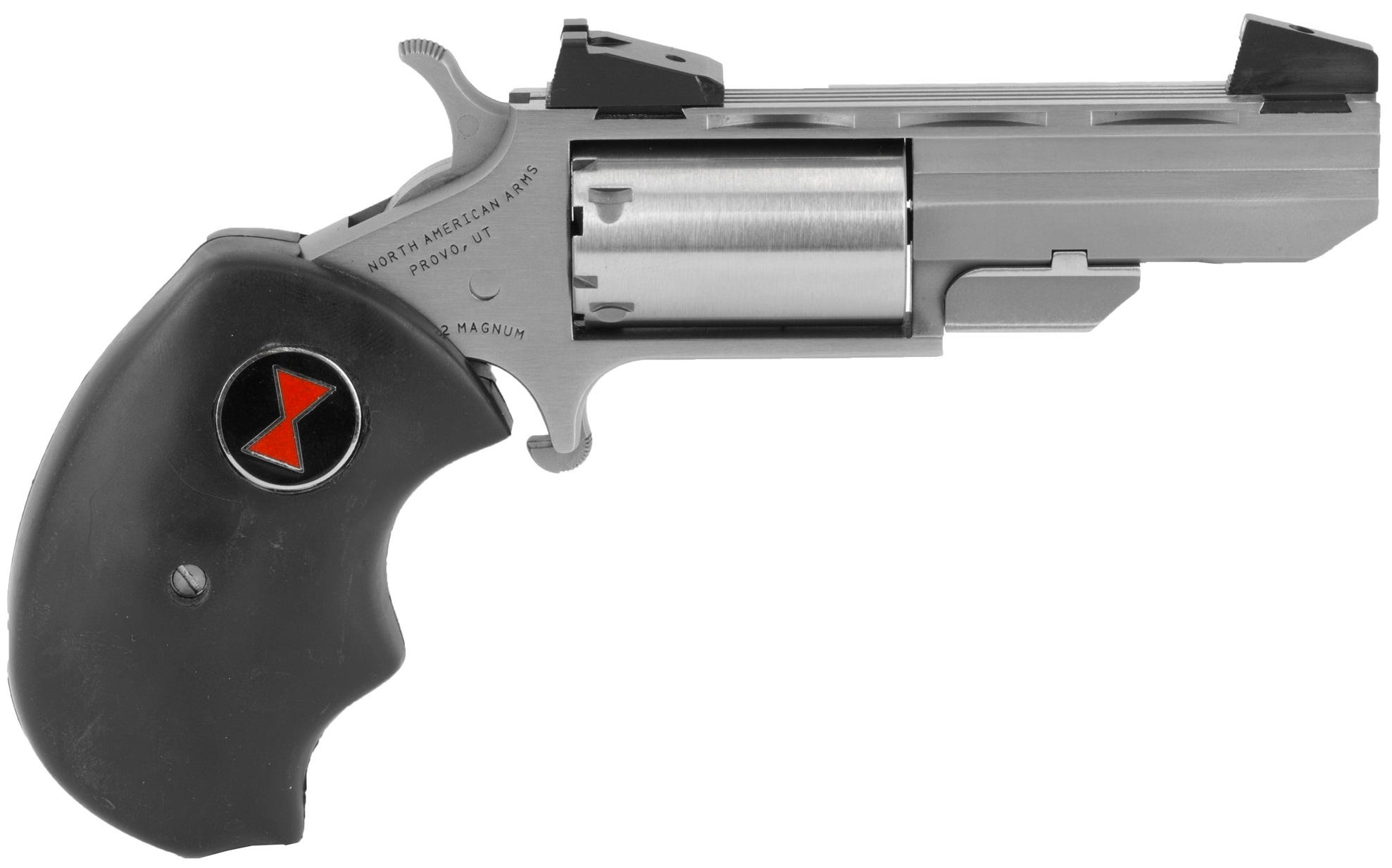 North American Arms Black Widow Stainless .22 LR / .22 Mag 2" Barrel 5 ...