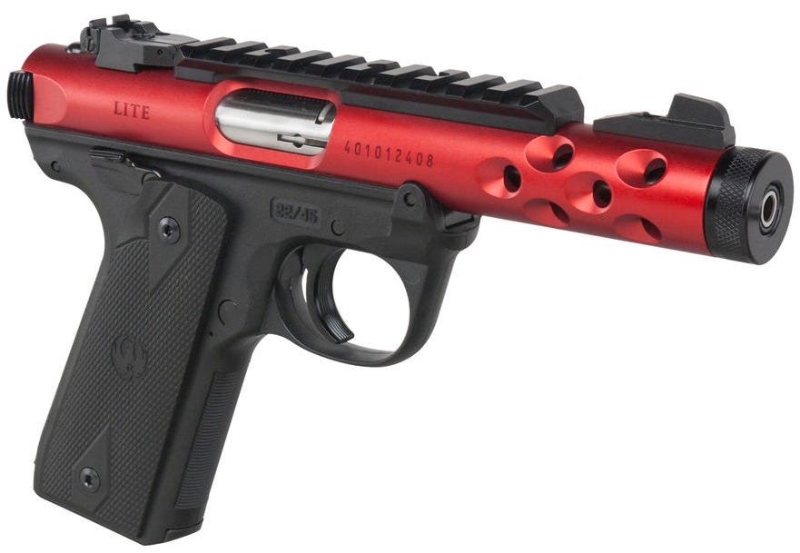 Ruger Mark IV 22/45 Lite Red .22 LR 4.4" Barrel 10-Rounds - LIVENGOOD GUNS