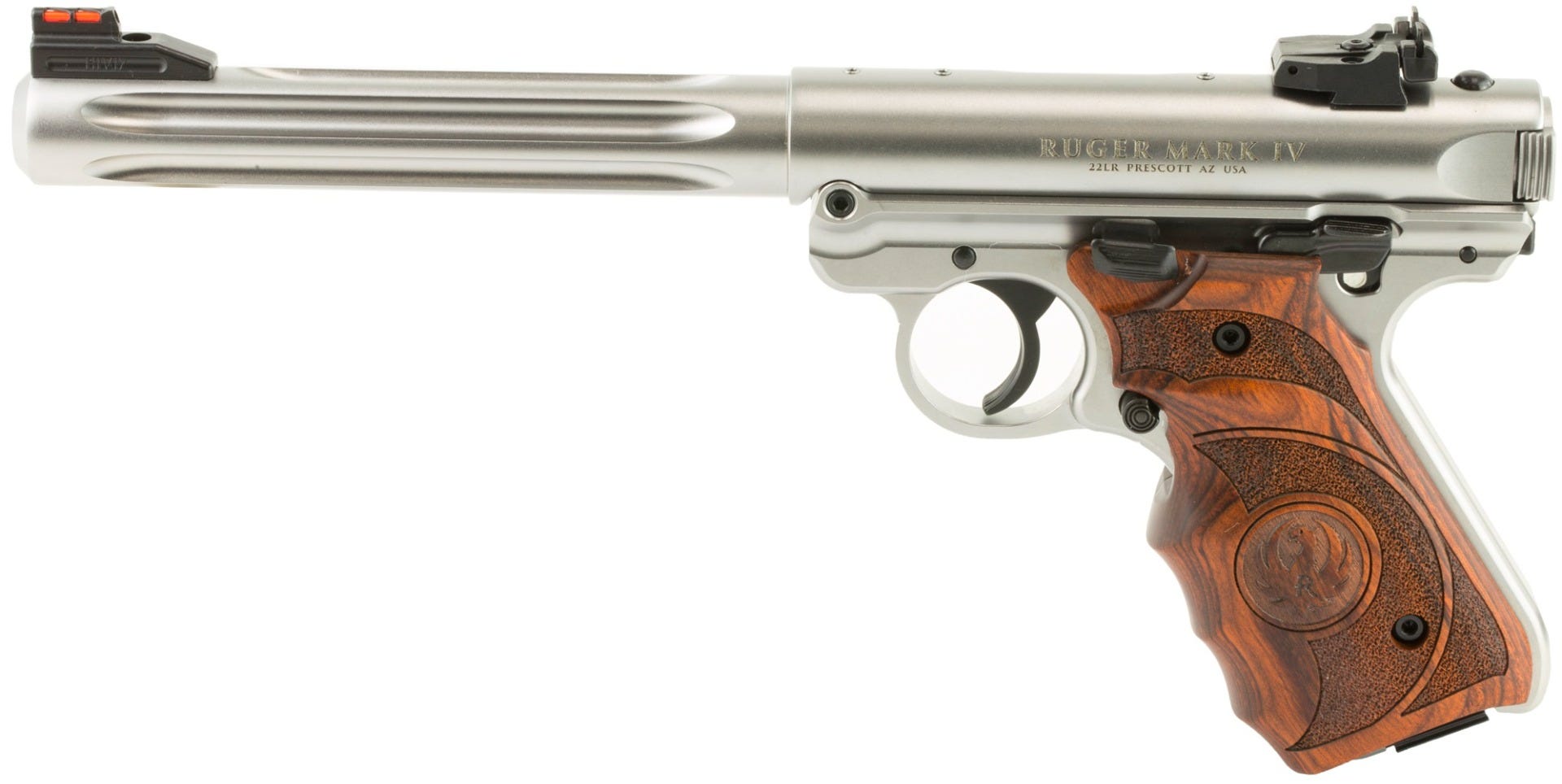 Ruger Mark IV Hunter Stainless .22 LR 6.88" Barrel 10-Rounds Target ...