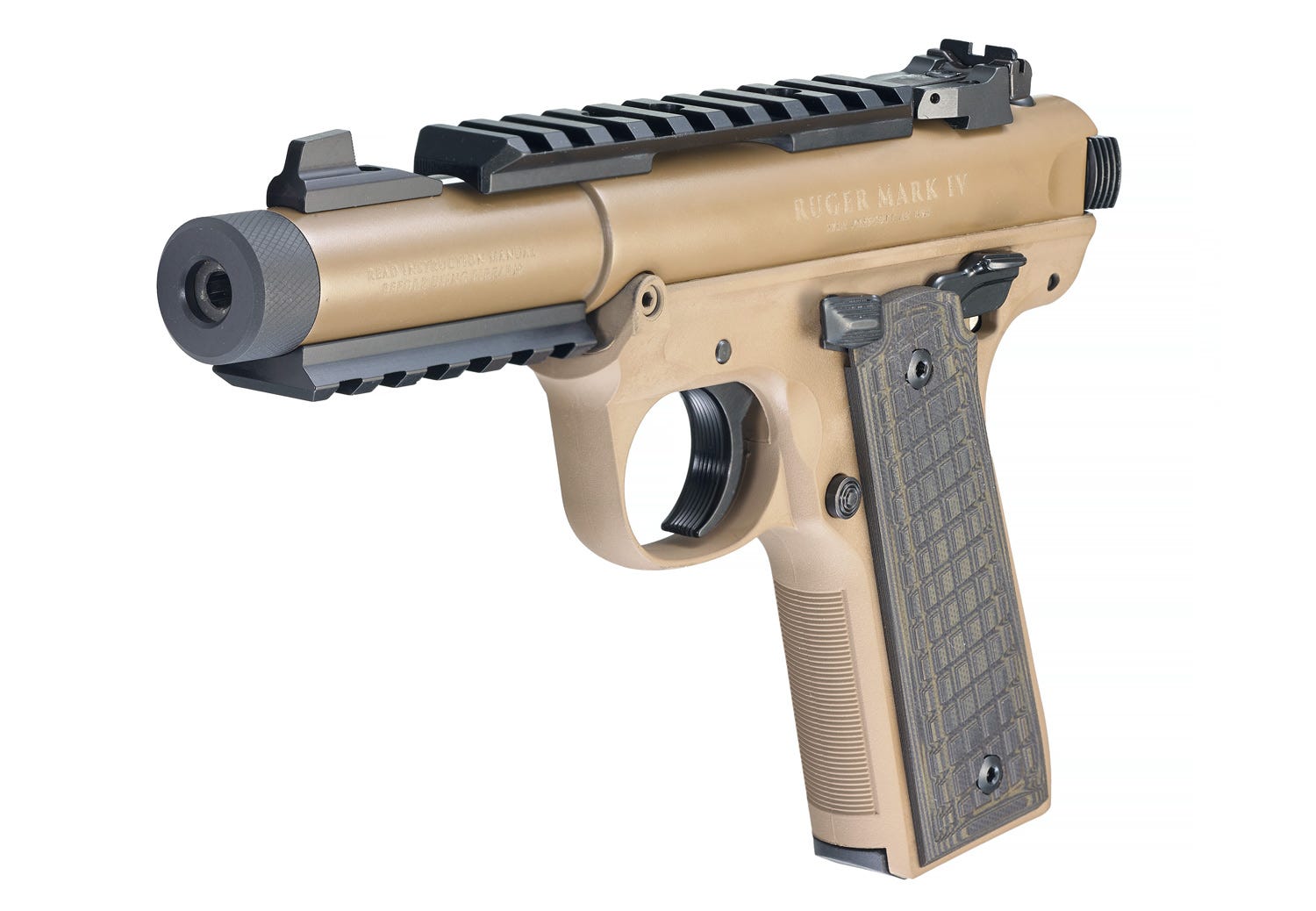 Ruger Mark IV 22/45 Tactical Flat Dark Earth .22 LR 4.4" Barrel 10 ...