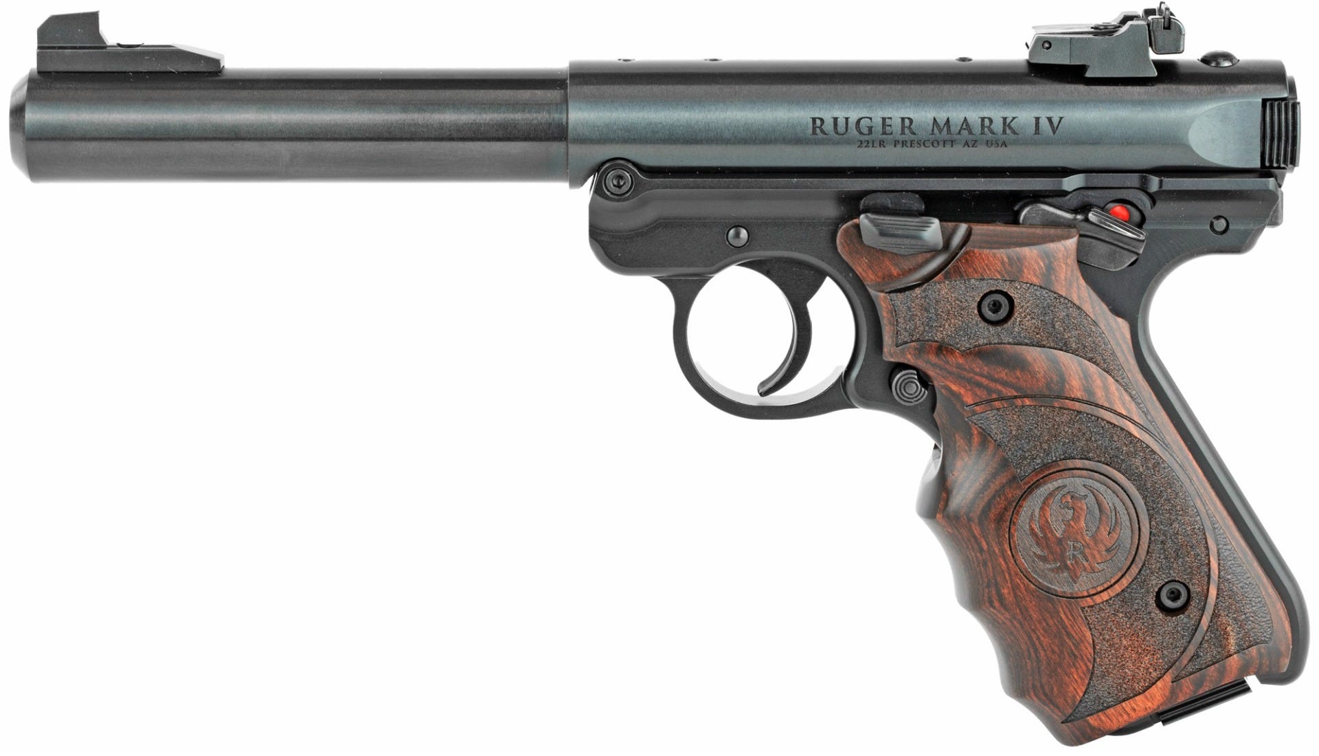 Ruger Mark IV Target .22 LR 5.5" Barrel 10-Rounds Wood Grips ...