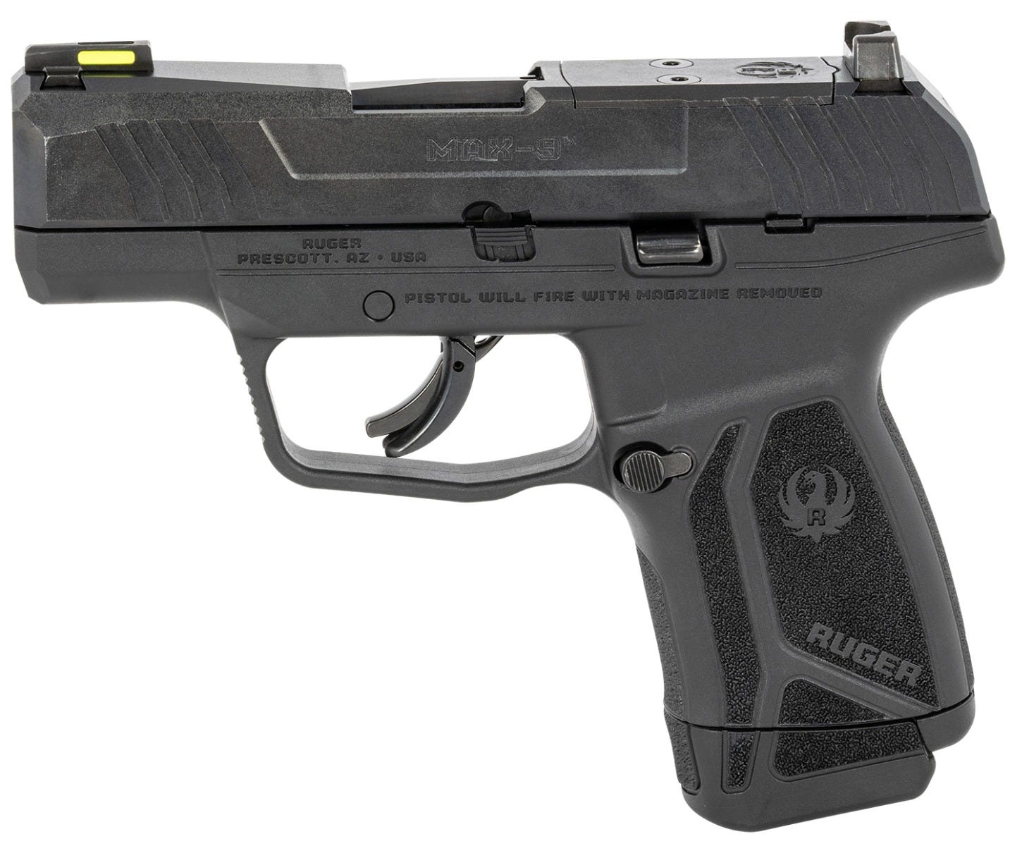 Ruger MAX 9 Pro 9mm 3.2" Barrel 12-Rounds Optics Ready No Manual Safety ...