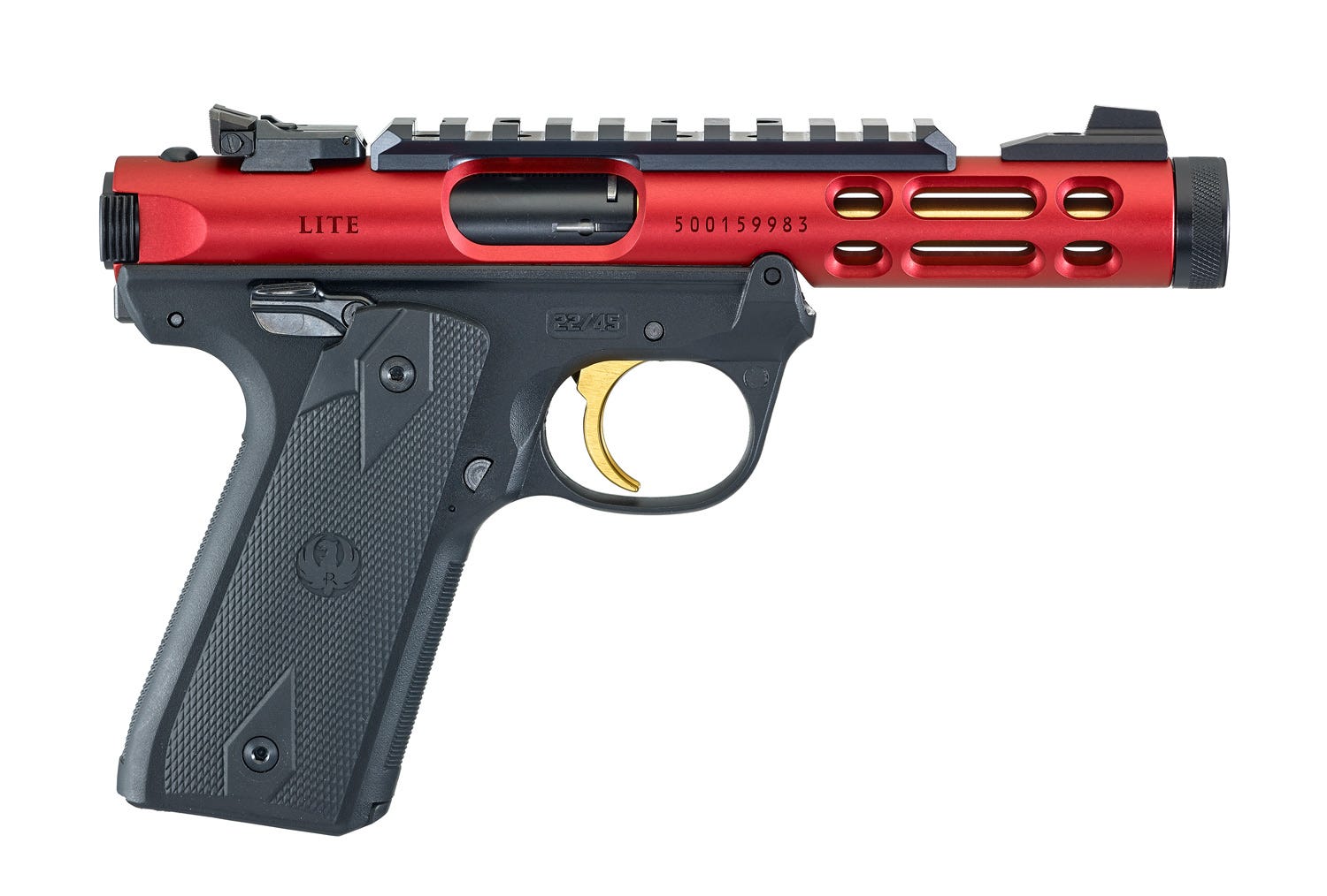 Ruger Mark IV 22/45 Lite Red/Gold .22LR 4.4" Barrel 10-Rounds ...