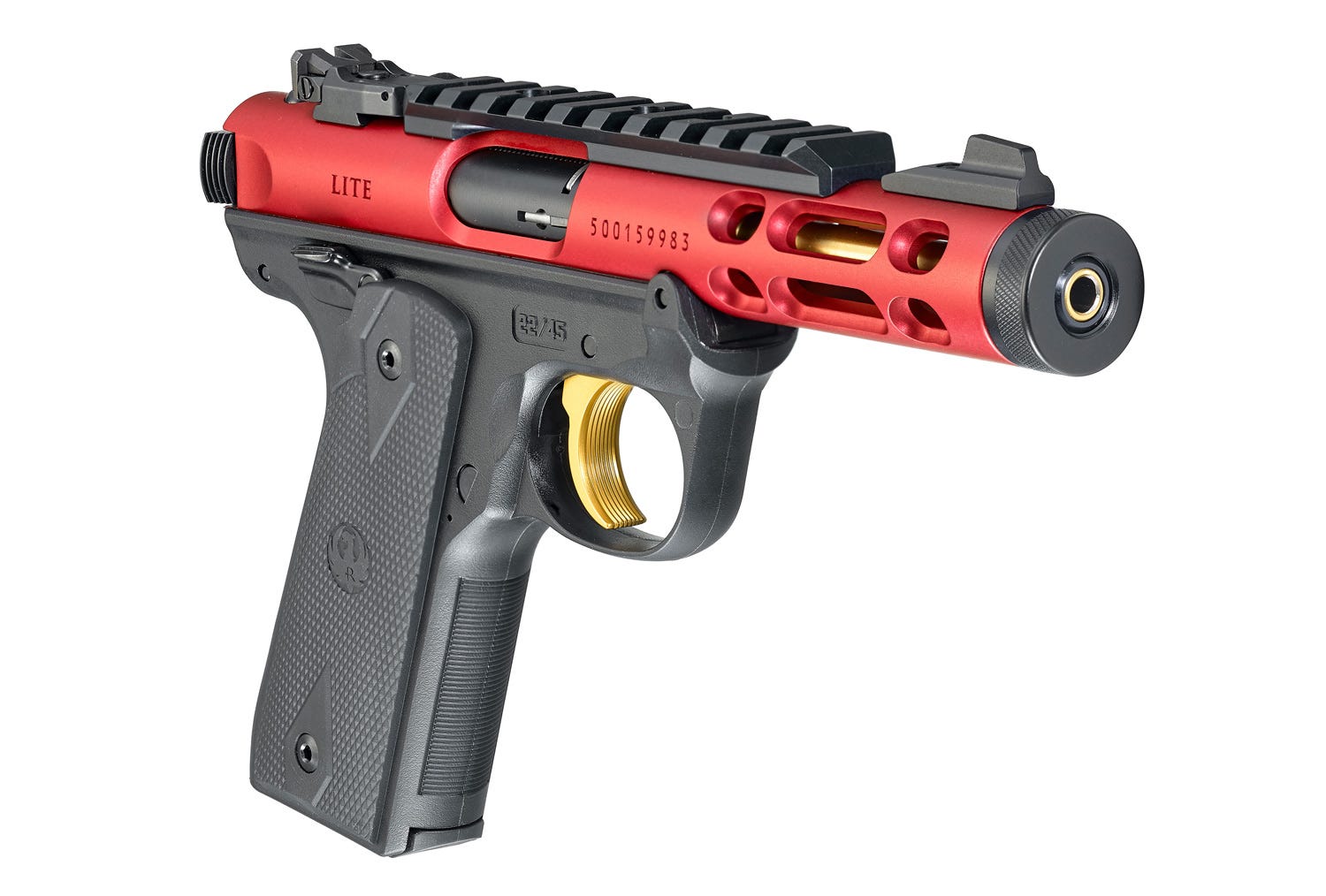 Ruger Mark IV 22/45 Lite Red/Gold .22LR 4.4" Barrel 10-Rounds ...
