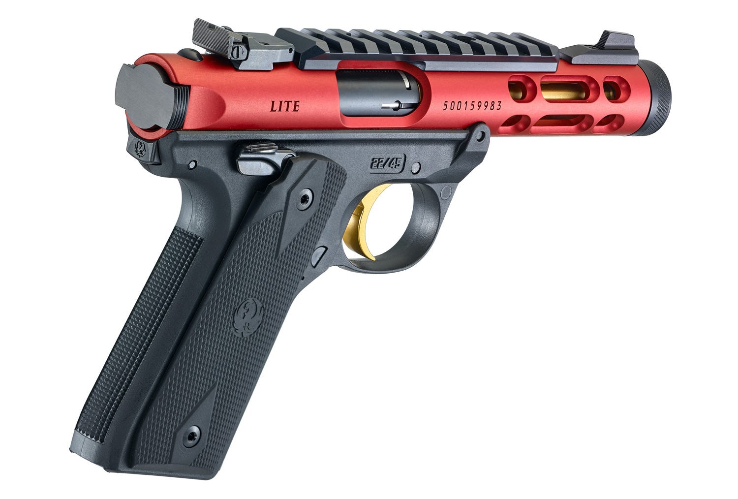 Ruger Mark IV 22/45 Lite Red/Gold .22LR 4.4" Barrel 10-Rounds ...