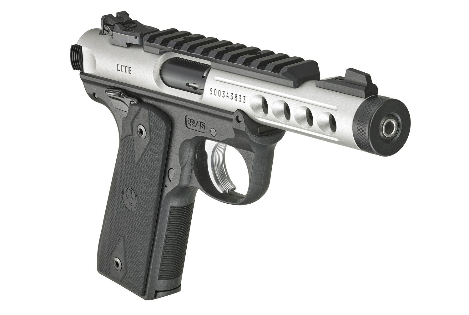 Ruger Mark IV 22/45 Lite Stainless .22 LR 4.4" Barrel 10-Rounds ...