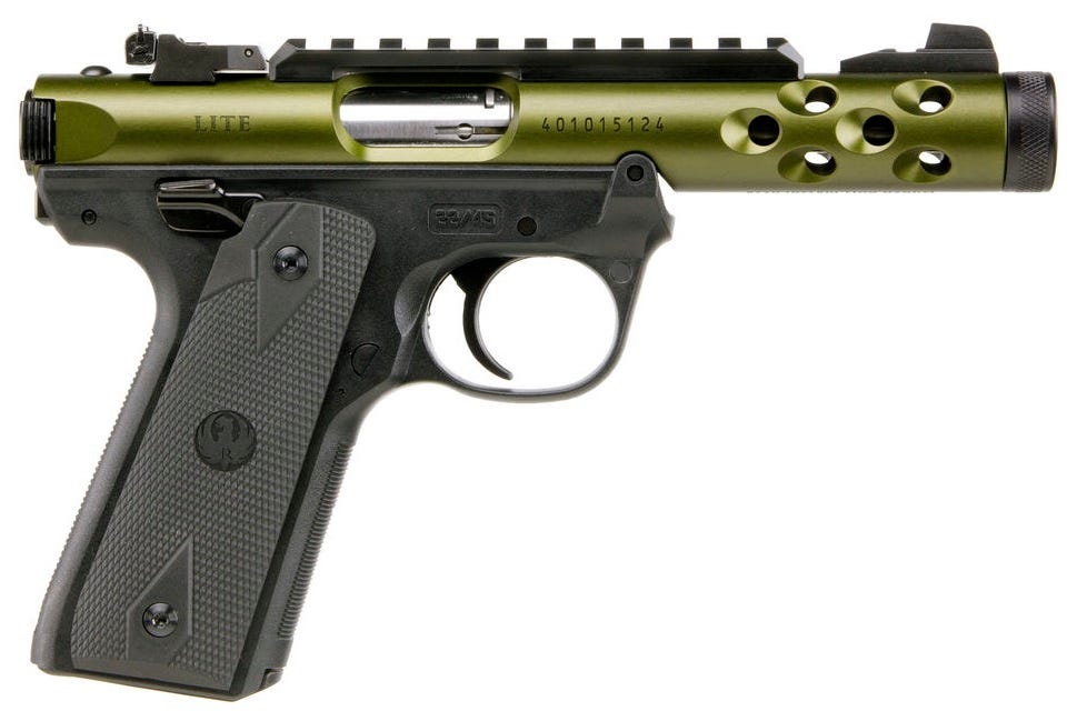 Ruger Mark IV 22/45 Lite Green .22 LR 4.4" Barrel 10-Rounds - LIVENGOOD ...