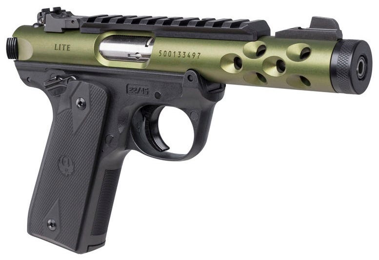 Ruger Mark IV 22/45 Lite Green .22 LR 4.4" Barrel 10-Rounds - LIVENGOOD ...