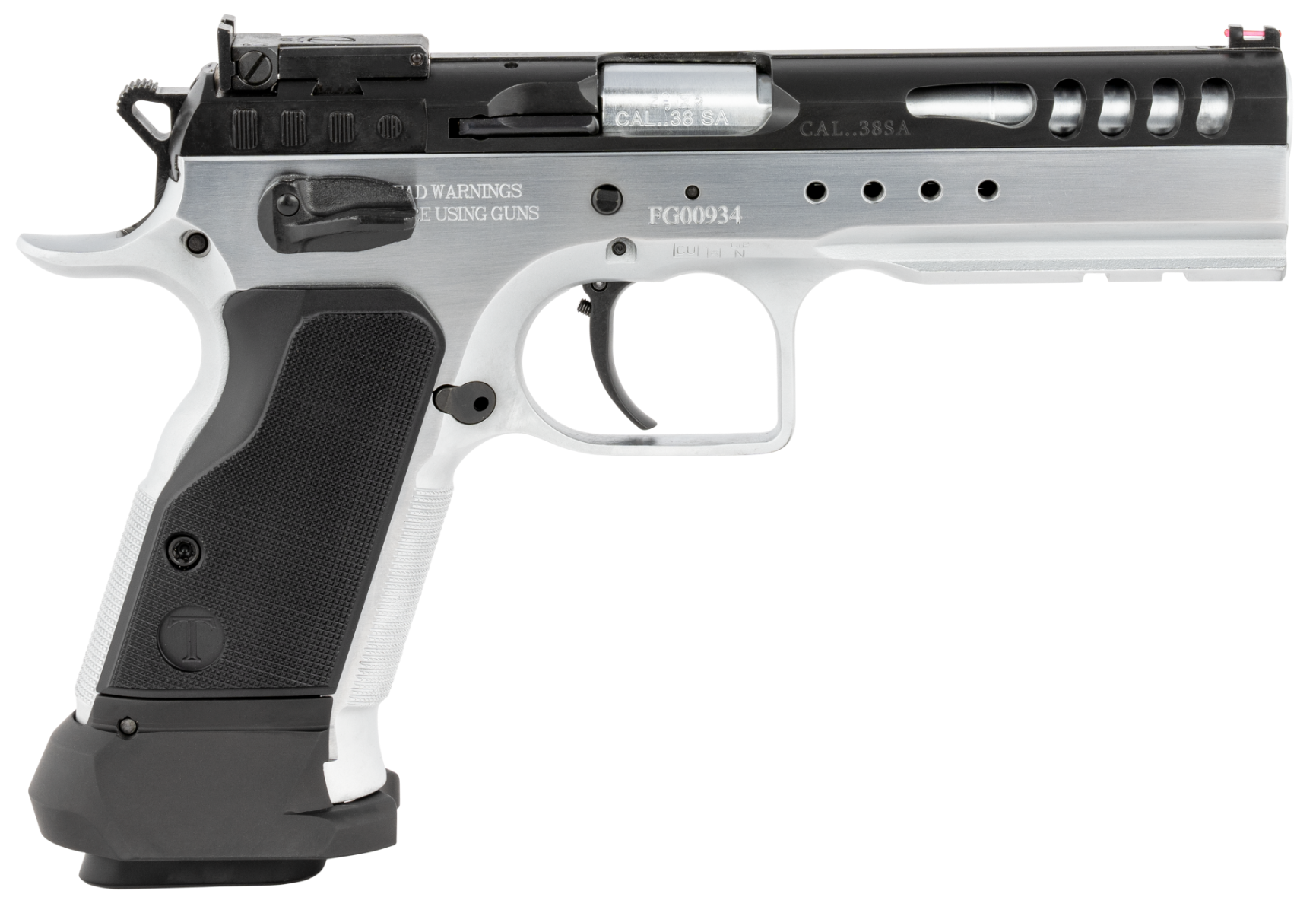 Tanfoglio Defiant Limited Master Chrome .38 Super 4.75" Barrel 18 ...