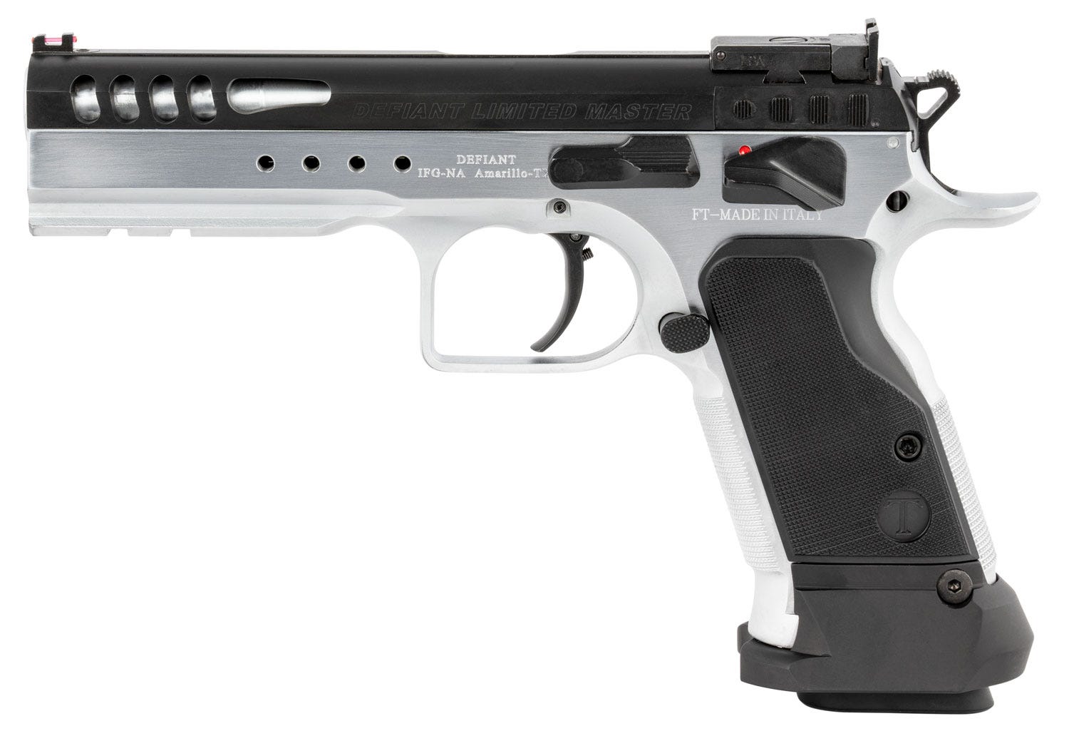 Tanfoglio Defiant Limited Master Chrome .38 Super 4.75" Barrel 18 ...